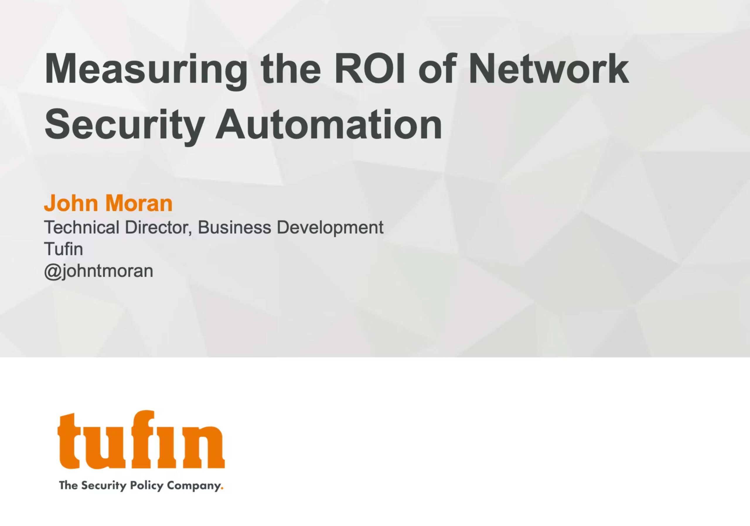 Measuring the ROI of Network Security Automation | Tufin