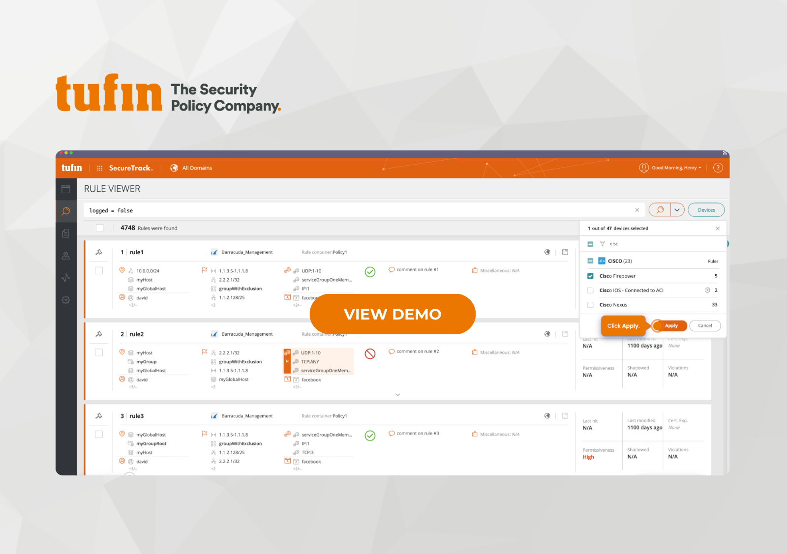 Tufin's Policy Cleanup Solution - Optimizing Firewall Rules | Tufin
